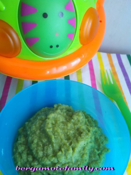 Purée pour bébé de brocoli, haricot beurre et dinde (dès 6 mois)